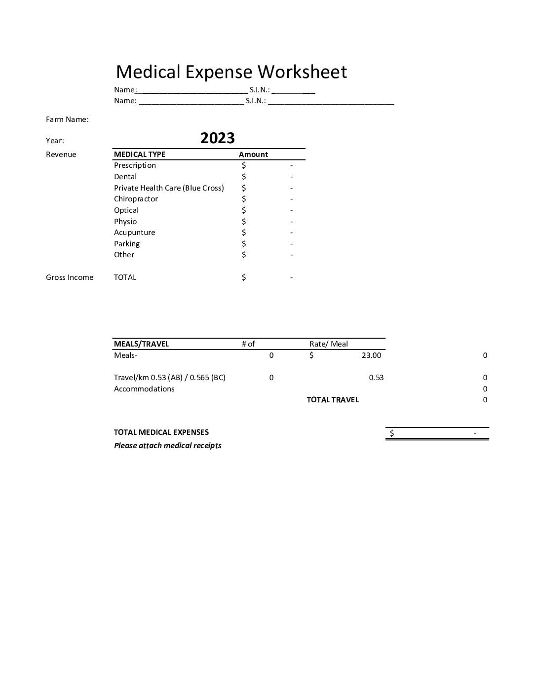 Worksheets - Margaret Friesen Chartered Accountant