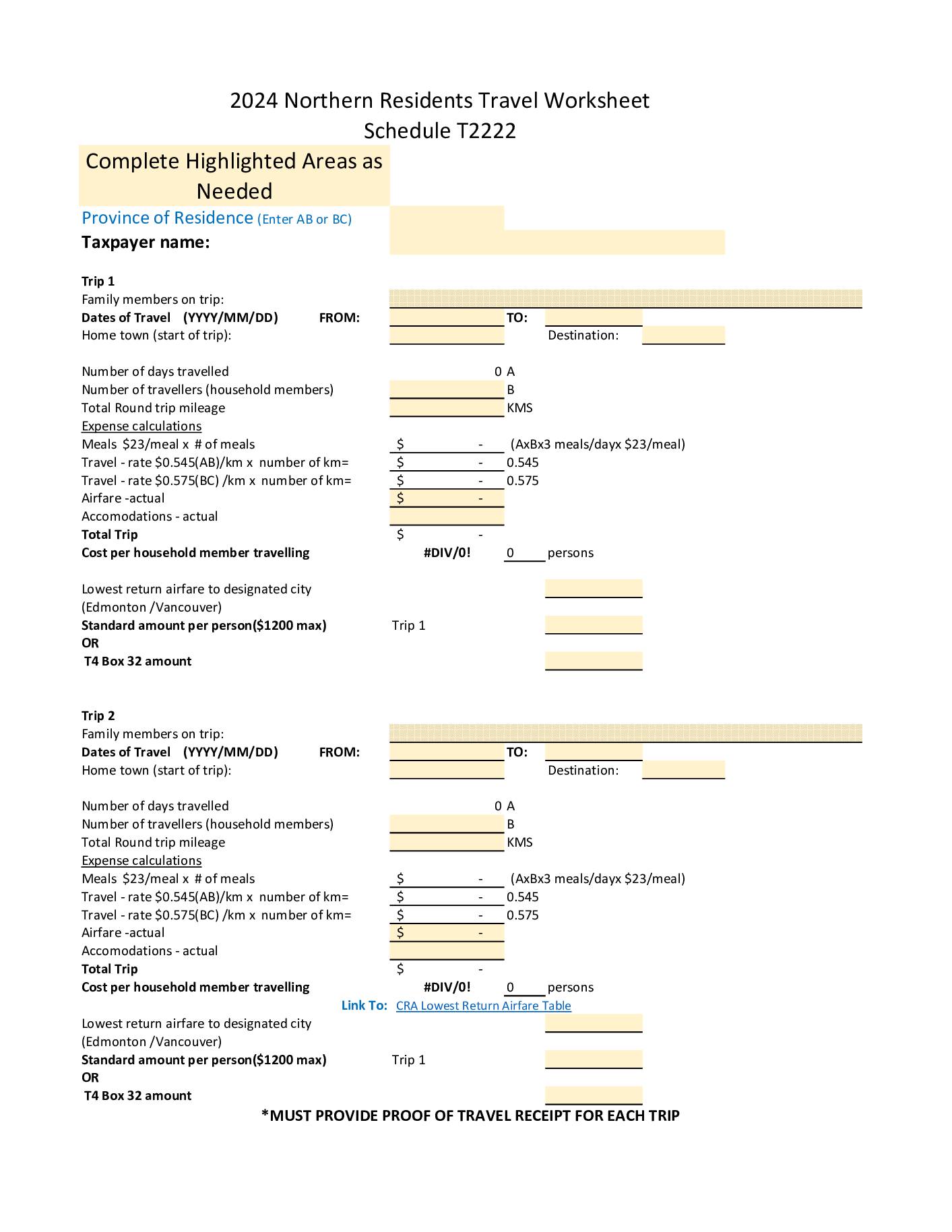 Worksheets - Margaret Friesen Chartered Accountant